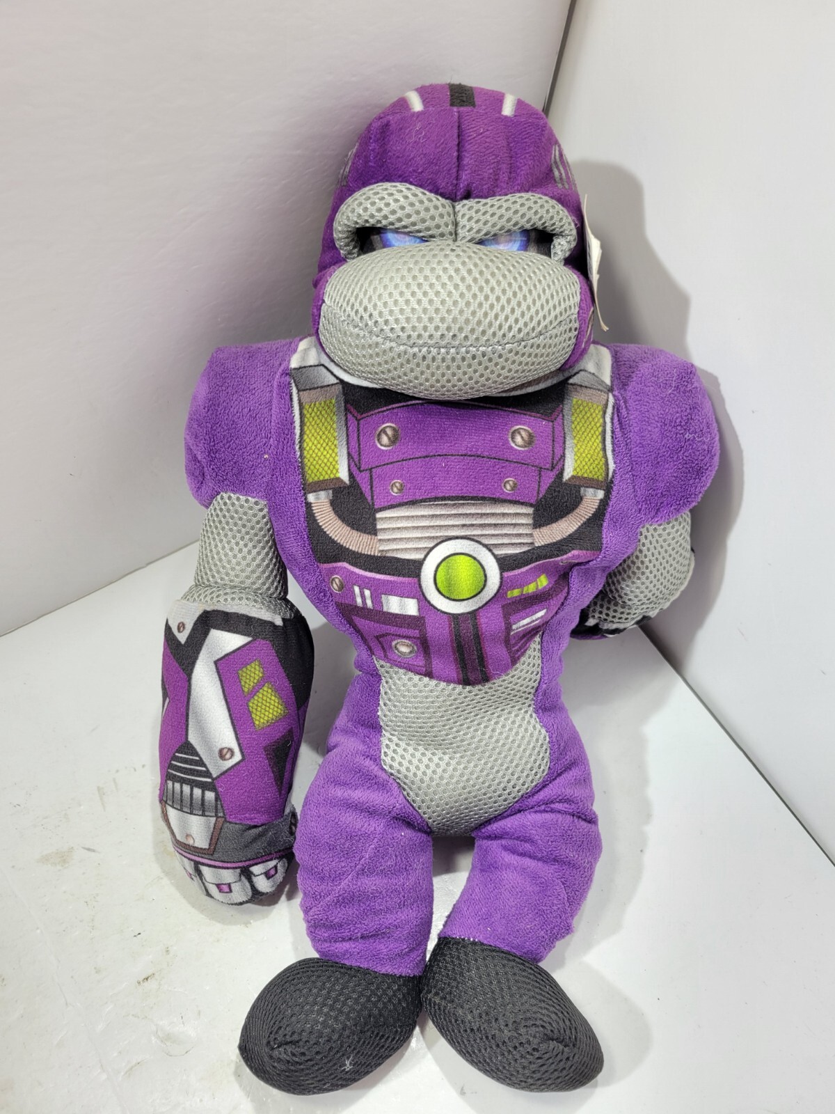 Big T Toys Gorilla Ape Monkey Plush Soft Stuffed Purple Gray Robot ...