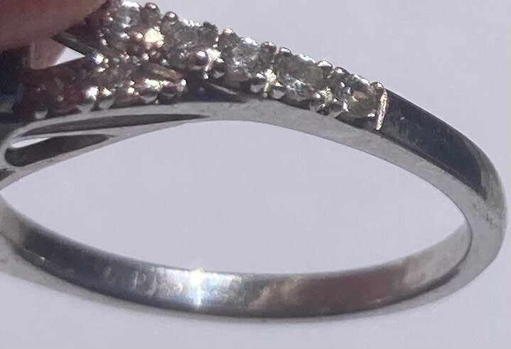 Vintage Sterling Silver Ring, SK9, Nice Platinaire Diamond Ring, Tested ...