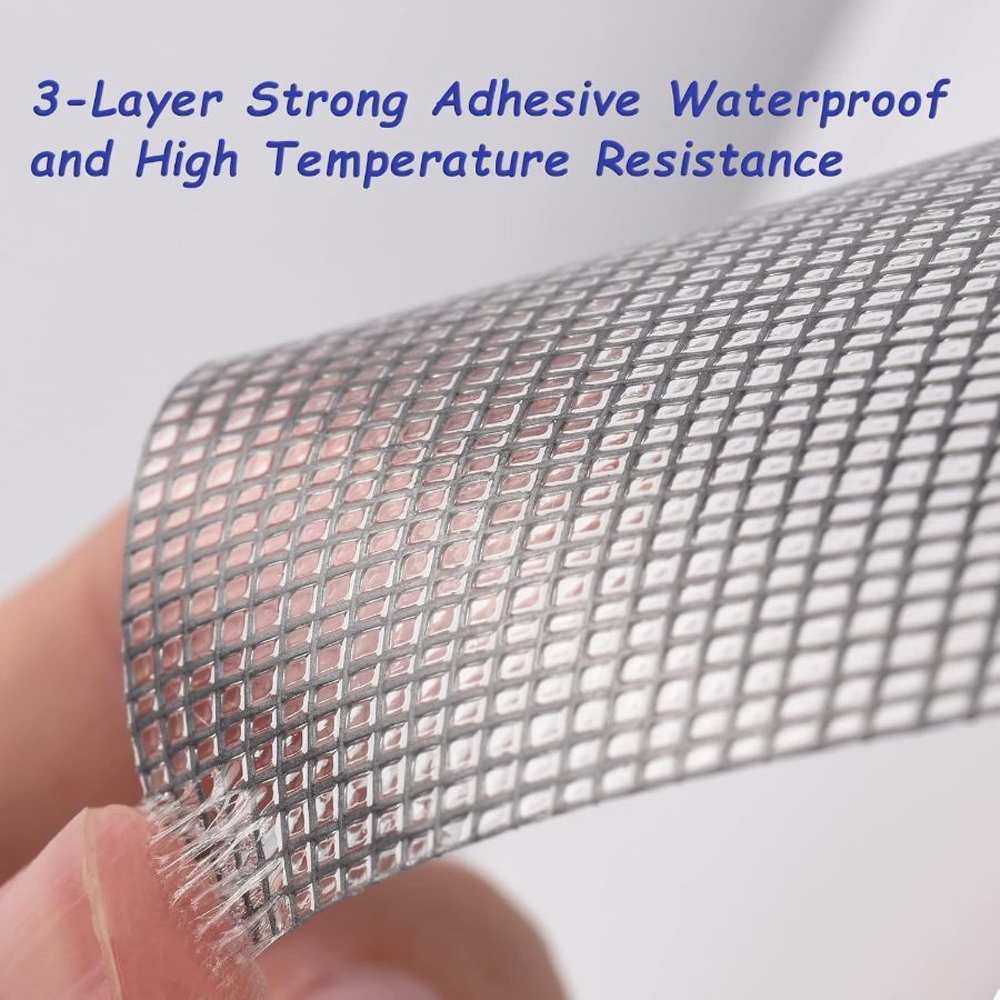 30Pcs Window Screen Door Mesh Repair Kit, 3-Layer Strong Adhesive ...
