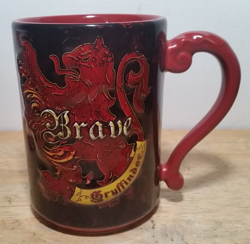 Harry Potter Gryffindor Brave Mug 16oz Reddish Color, Raised Features ...