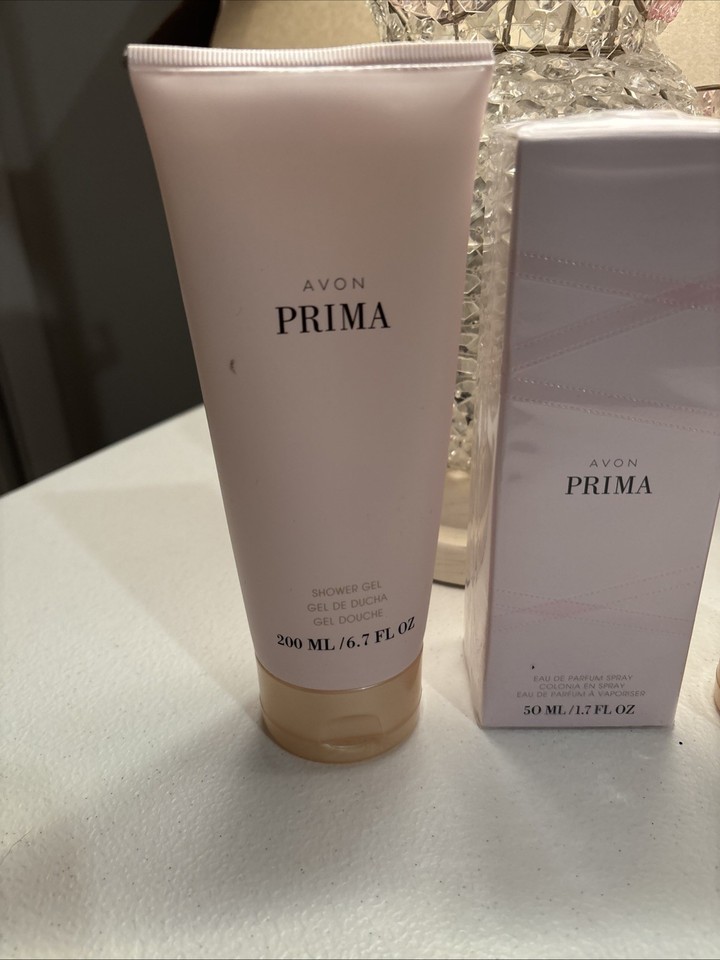 Avon Prima 3-Piece Set Perfume Spray, Body Lotion, Shower Gel New ...