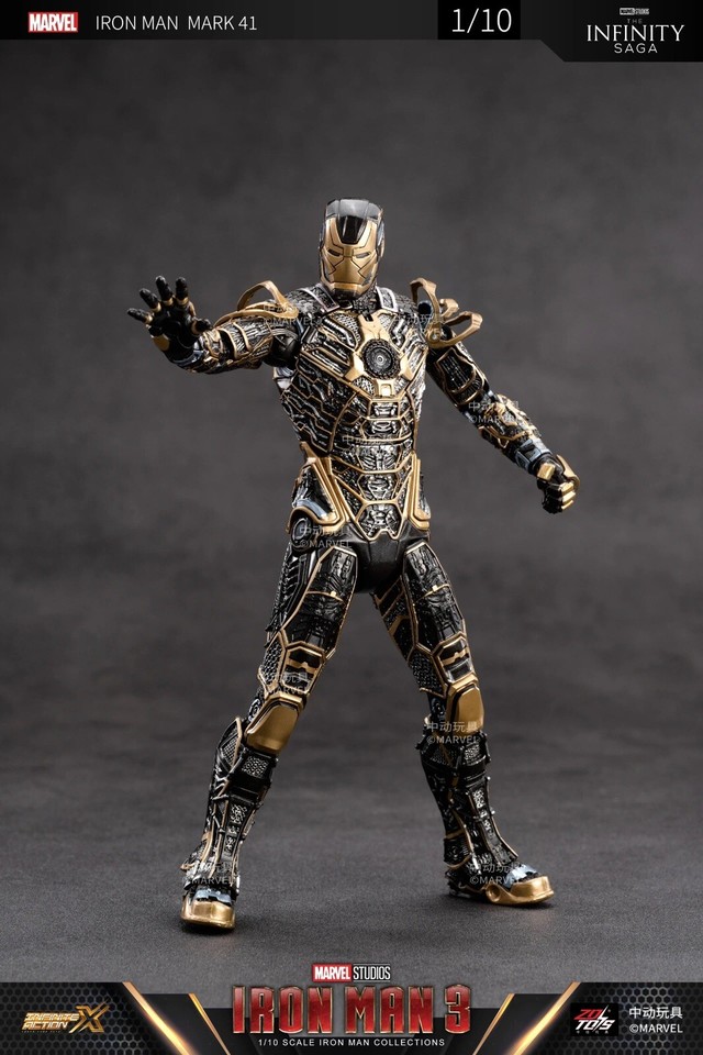 zd toys iron man mark 41 BONES MK XLI 1/10 figure iron man 3 marvel NEW ...