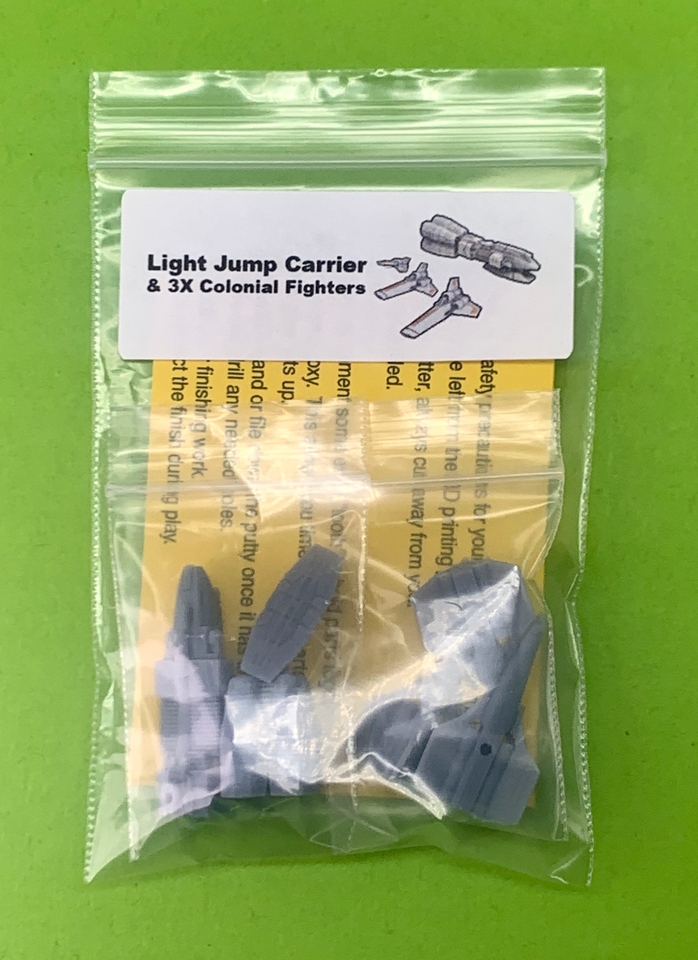 Light Jump Carrier & 3X Colonial Space Fighters Wargame Miniatures | eBay