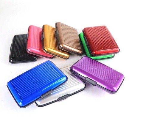 RFID CREDIT CARD HOLDER Scan Protected Aluminium Hard Case Security ...