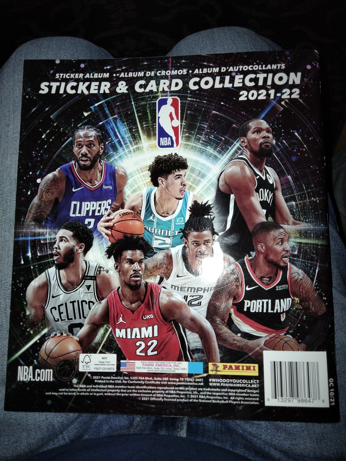 PANINI 2021-22 NBA Sticker & Card Collection Album 10 Stickers Included ...
