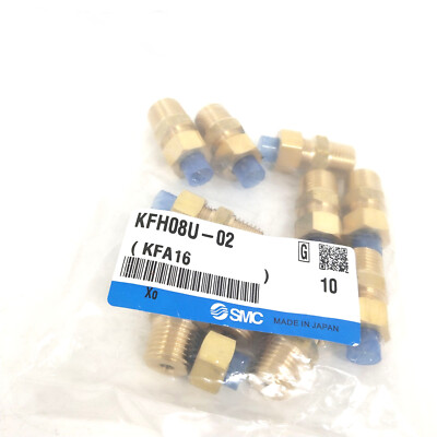 15PCS SMC KFH08U-02 Brass Embedded Fitting Flush Through Connector New ...