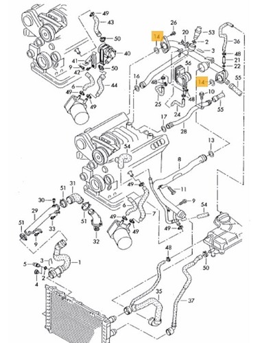 NEW GENUINE AUDI A4 A5 A6 A7 A8 Q5 COOLING WATER PIPE SEAL RING 2 PCS ...