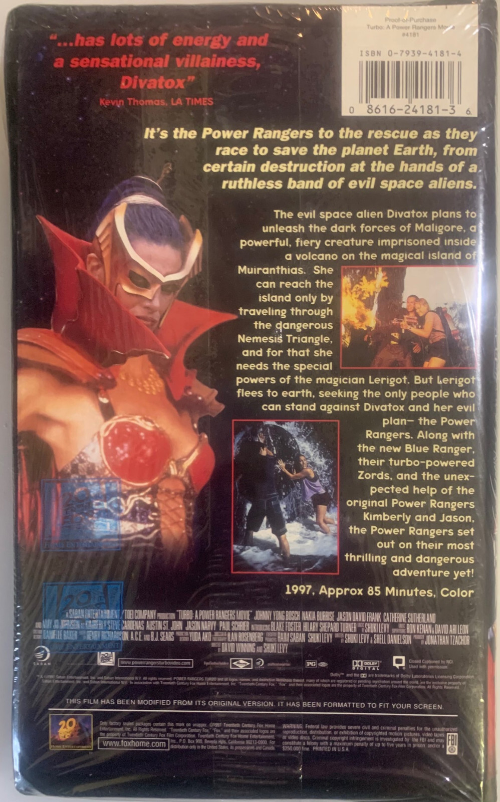 Turbo: A Power Rangers Movie CLAMSHELL (VHS, 1997) brand new factory ...