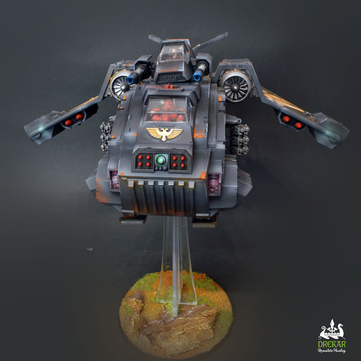 STORMRAVEN GUNSHIP Raven Guard warhammer 40K ** COMMISSION ** painting ...