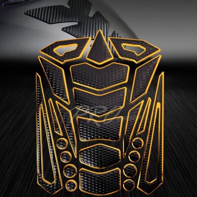 3D 24-Piece Customize Fuel Tank Pad Decal/Sticker Perforated Black ...