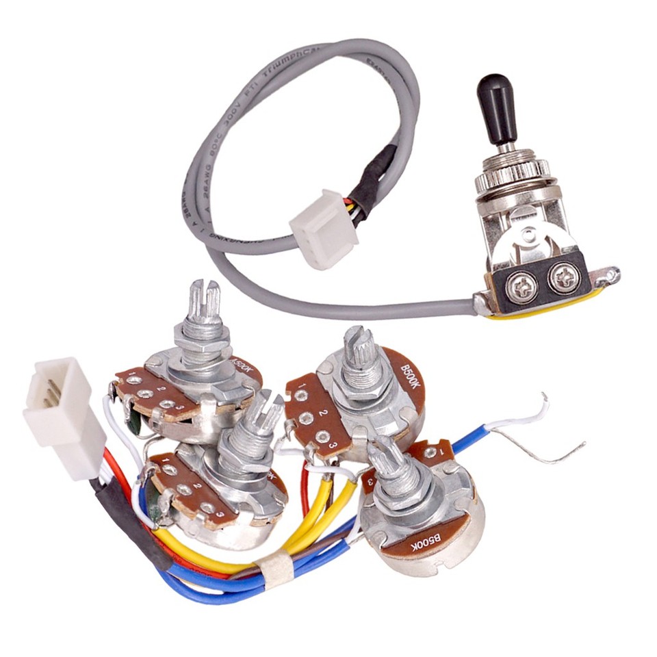 2x A500K Pots 2x K Potentiometer Circuit Wiring w/ Switch | eBay UK