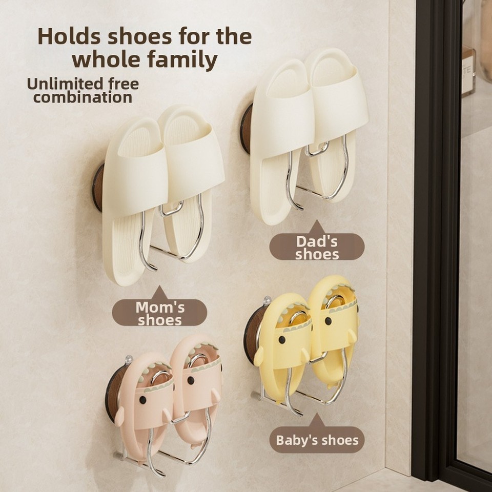 Suction Cup Shoe Holder Easy Installation Rack Open Design For Hygiene ...