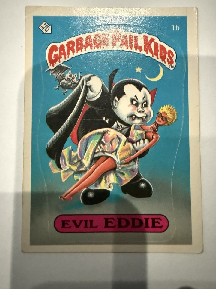Topps Garbage Pail Kids Series 1 1985 Nasty Nick & Evil Eddie Sticker ...