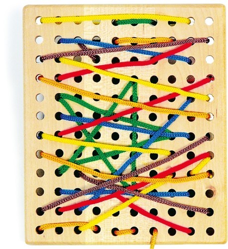 Wooden Threading Board Fine Motor Skills Training Preschool Toy | eBay