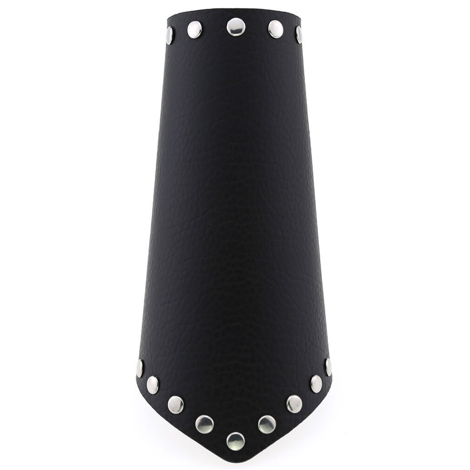Gothic Armor PU Leather Wrist Bracers Alloy Rivet Decor Medieval Wrist ...
