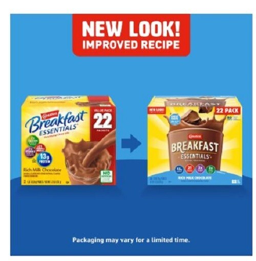 Carnation Instant Breakfast Powder Drink Mix, Rich Milk Chocolate, Box ...