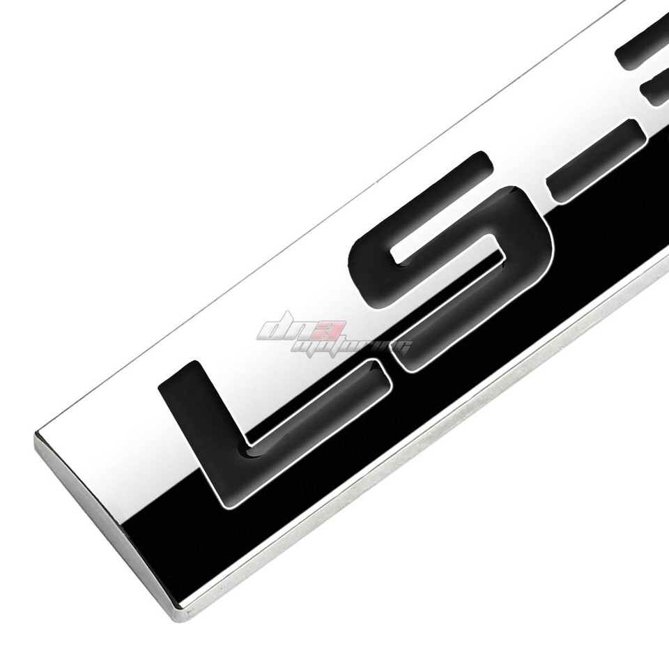 ALUMINUM STICK ON 3D POLISHED BLACK LETTERS LS3 DECAL EMBLEM TRIM BADGE ...