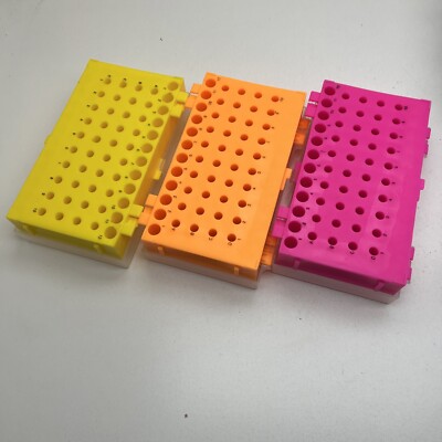 (3-Pack) VWR 82024-454 Reversible Microtube Rack 0.2, 0.5, or 1.5 mL ...