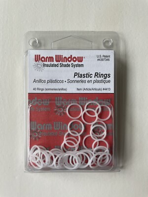 Plastic Rings Warm Window Insulated Shade Sustem 40 Rings item #4413 | eBay