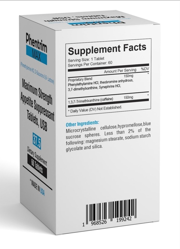 Phentrim Max 375 Best Appetite suppressant Diet Pill tablet that works ...