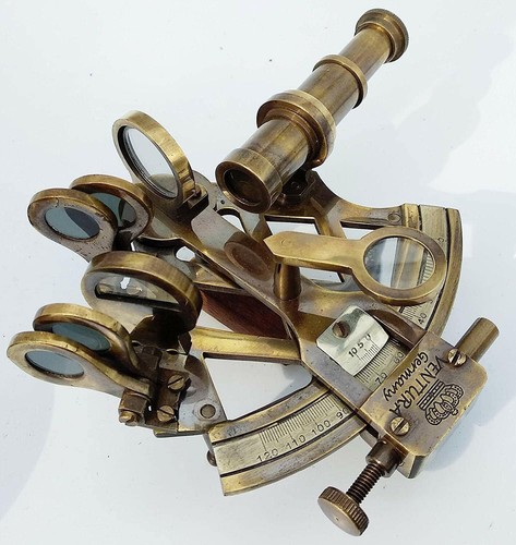 Antique Brass Sextant Directional Instruments Maritime Ship Marine ...