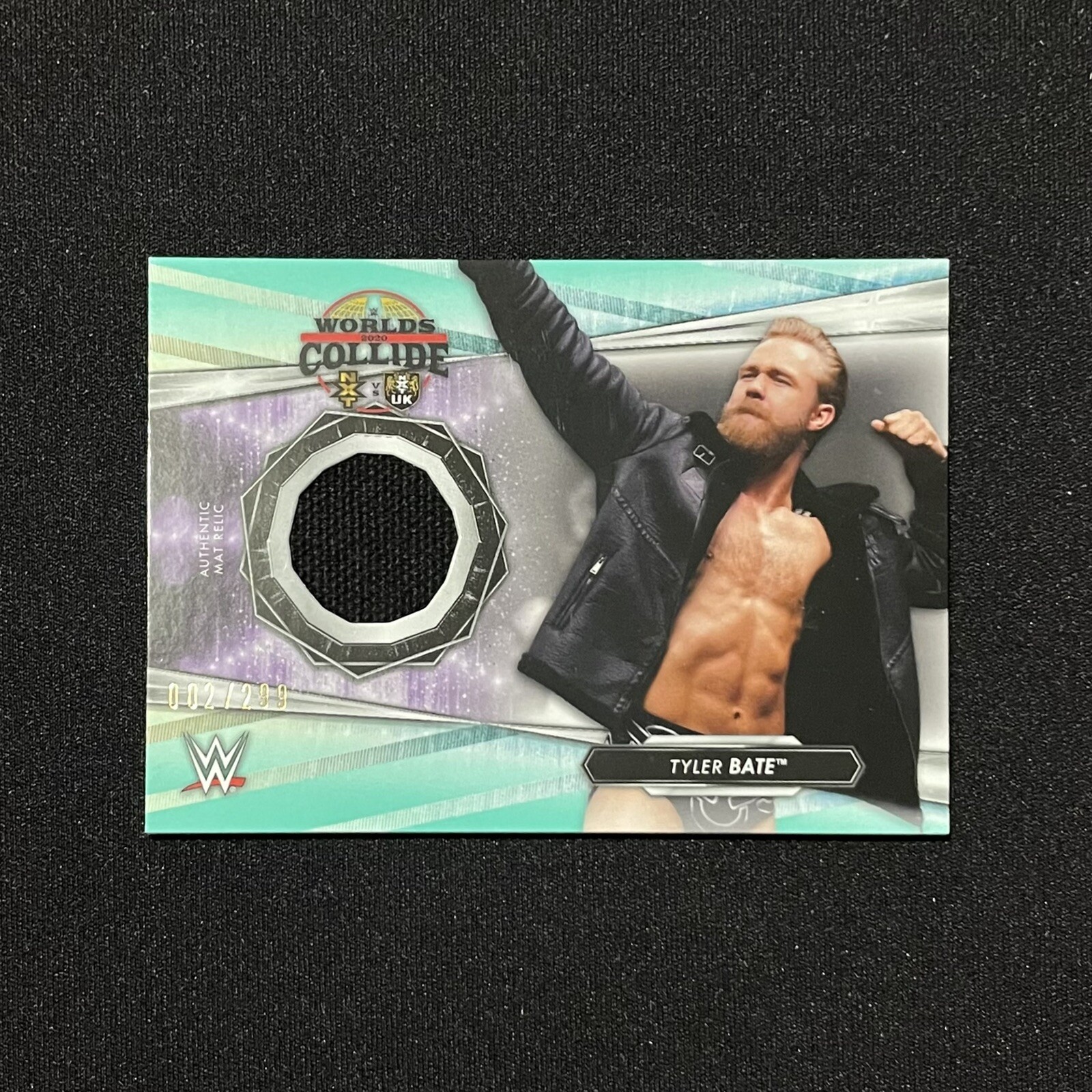 2021 Topps WWE - Mat Relics NXT Worlds Collide Aqua #MR-TY Tyler Bate ...