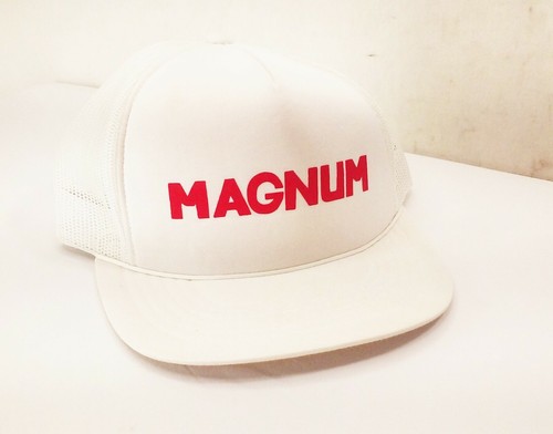 Vtg Magnum mesh snapback trucker hat cap white | eBay