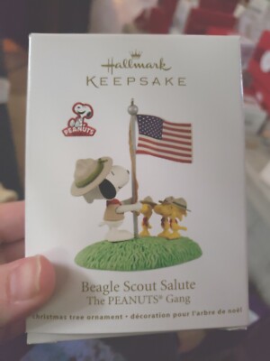 2012 Hallmark Keepsake Ornament Beagle Scout Salute The Peanuts Gang ...