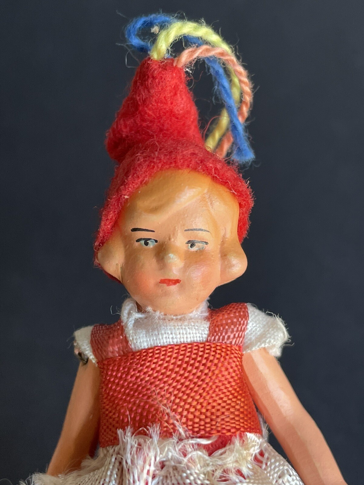 Pair of Antique German Hertwig All Bisque Miniature Dollhouse Boy and ...