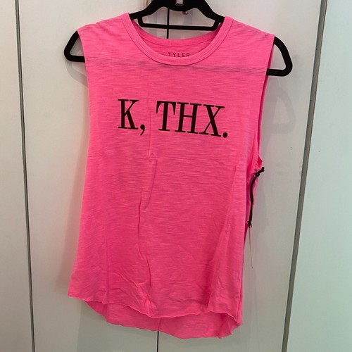 Tyler Jacobs x Feel The Piece Neon Pink 'K, THX. BYE' Tank (Never worn ...