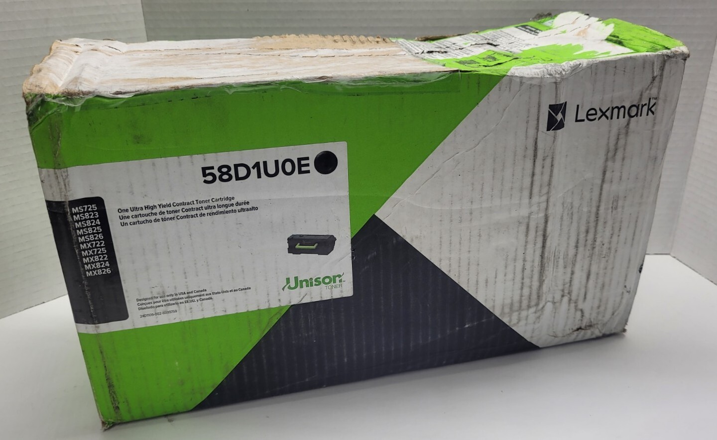 GENUINE LEXMARK ULTRA HIGH YIELD BLACK TONER CARTRIDGE - 58D1U0E ...