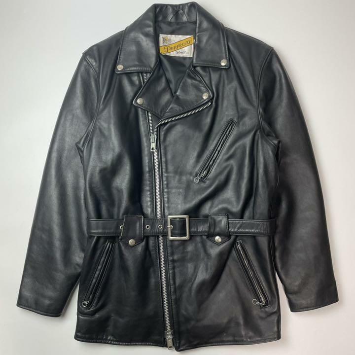 Schott Perfecto Leather Riders Long Jacket Size 36 … - Gem