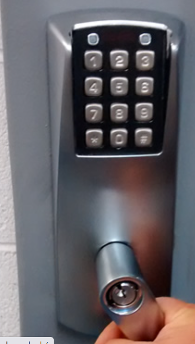 Cylindrical Kaba E-Plex 2000 Push Button Lock Entry, Satin Chrome, used ...