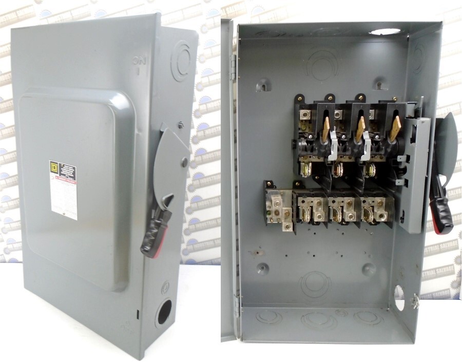 SQUARE D - H324N - FUSIBLE DISCONNECT - 200A - 240V - 3P4W 60HP ...