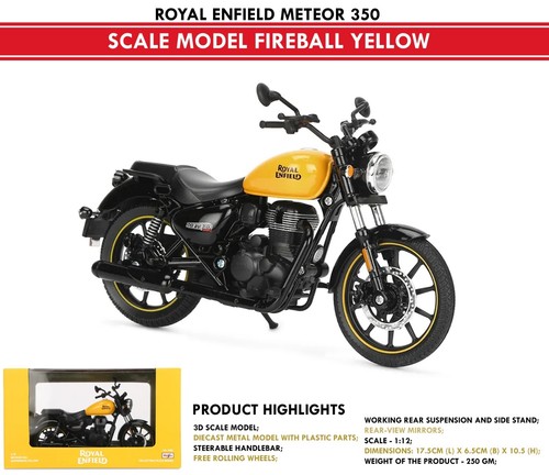 ROYAL ENFIELD "SCALE MODE" "METEOR 350" "FIREBALL YELLOW" | eBay Australia
