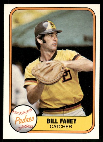 Bill Fahey 1981 Fleer San Diego Padres #490 Near Mint or Better | eBay