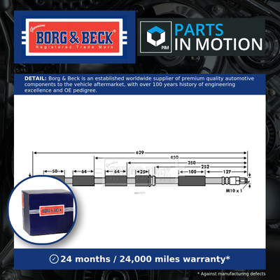 Brake Hose fits BMW X5 F15 2.0D Front 13 to 18 Hydraulic B&B ...