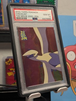 PSA 10 LUGIA CHECKLIST POKEMON TOPPS MOVIE 2000 SILVER FOIL RARE POP 8 ...