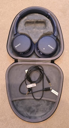 Sony Headphones WH-CH700N Noise Cancelling Wired/Wireless Navy with ...