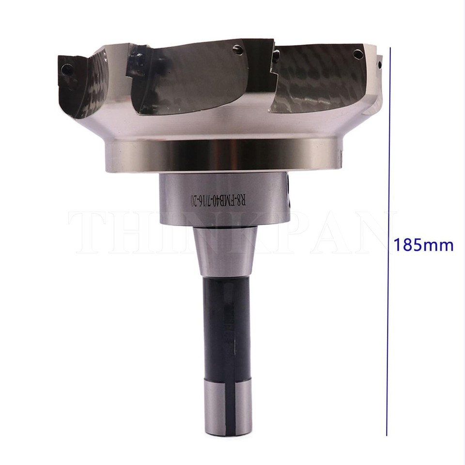 6.3" 90 Degree Indexable Face Shell Mill Cutter, R8 Arbor with APMT1604 ...