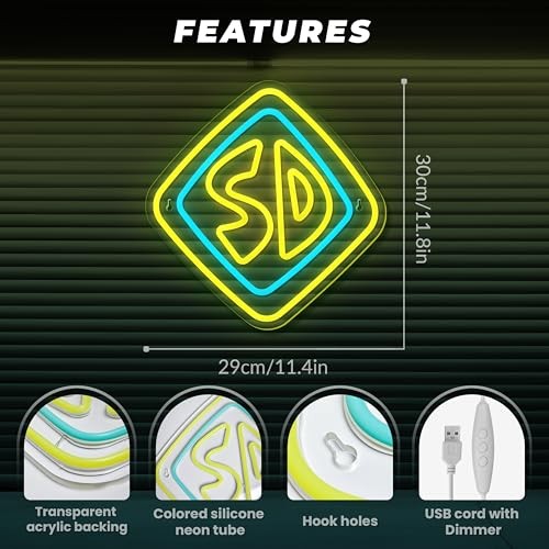 Anime Dog Neon Light Dog Light up Sign Dimmable SD Neon Sign for Game ...