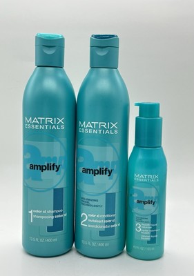 Matrix Essentials Amplify Color XL Shampoo, XL Conditioner +Thicklift ...