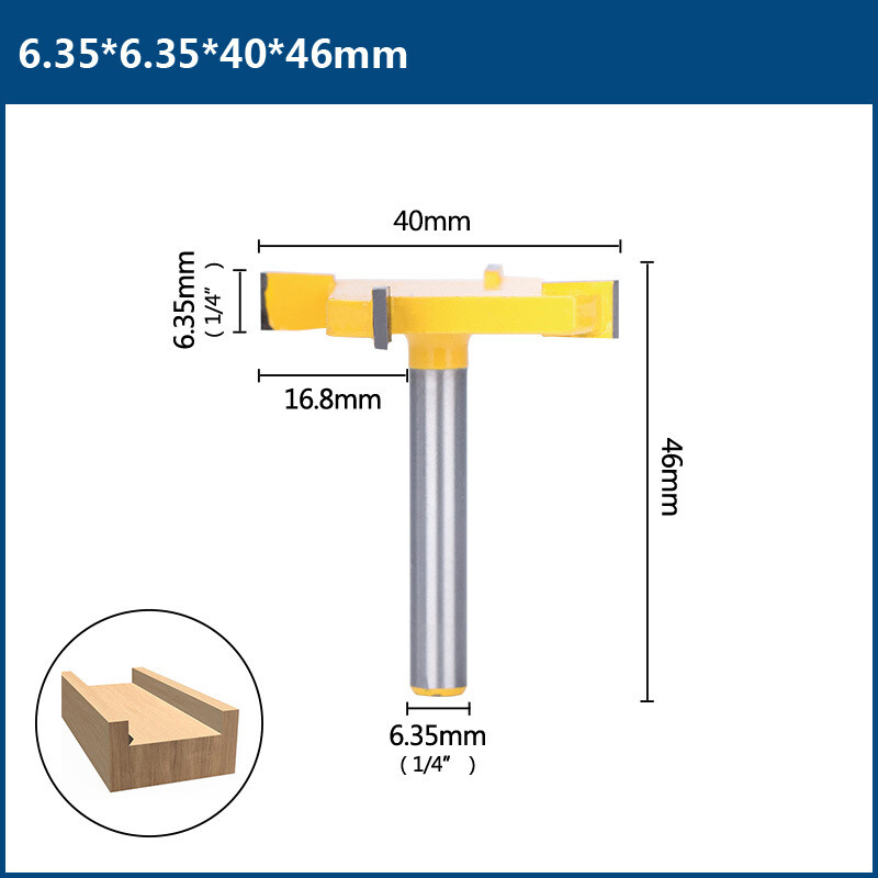 4 Zähne HM Planfräser 6mm/6.35mm Schaft Holzfräser Oberfräse für Holz ...