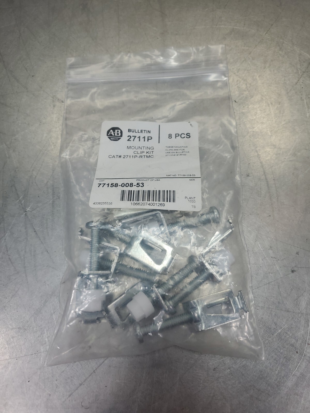 Allen-Bradley 77158-008-53 Mounting Clip Kit for 2711p PanelView ...