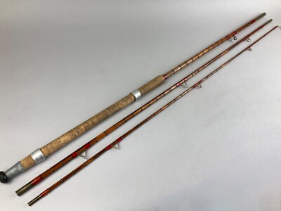 GOOD UNBRANDED ANTIQUE VINTAGE SPLIT CANE MATCH COARSE FLOAT LEDGER ...