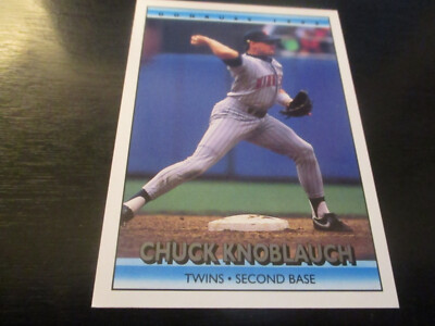 chuck knoblauch (minnesota twins - 2b) 1992 donruss CARD #390 MINT ...