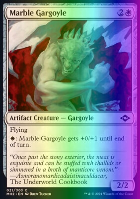 Magic the Gathering MTG Marble Gargoyle (21) Modern Horizons 2 NM FOIL ...