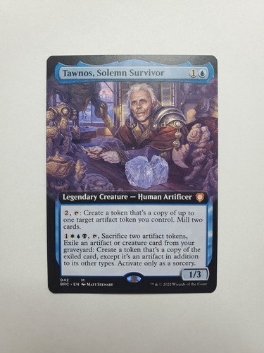 MTG Magic Tawnos, Solemn Survivor Extended Art Commander: The Brothers ...