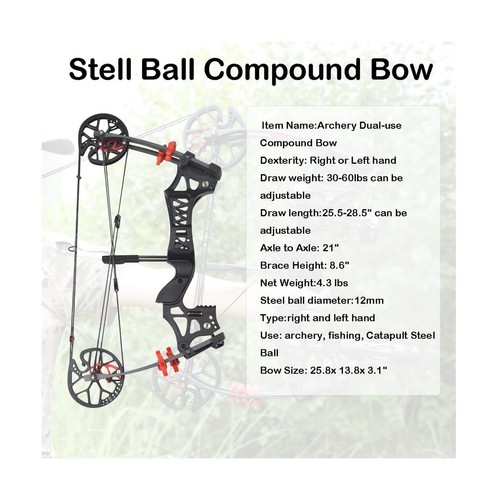 Compound Bow Kit, Dual-Purpose Compound Bow, Stell Ball Compound Bow ...