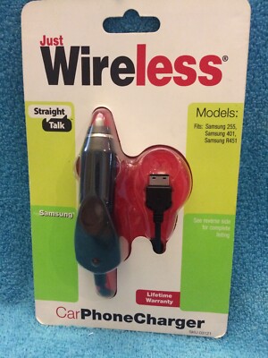 JUST WIRELESS SAMSUNG A/C PHONE CHARGER FITS 255, 401, R451 Plus Many ...